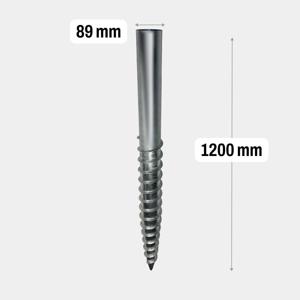 Screw Pile 89x1200 Mm, Connector Series - Bebetono